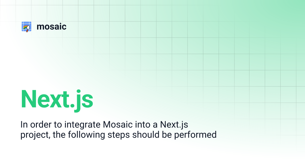 Next.js | mosaic